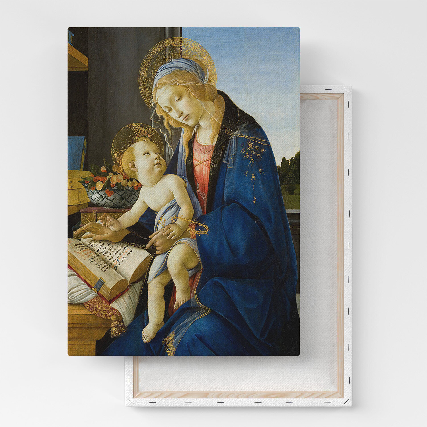 Картина на холсте, репродукция / Сандро Боттичелли - Богородица с младенцем / Размер 30 x 40 см