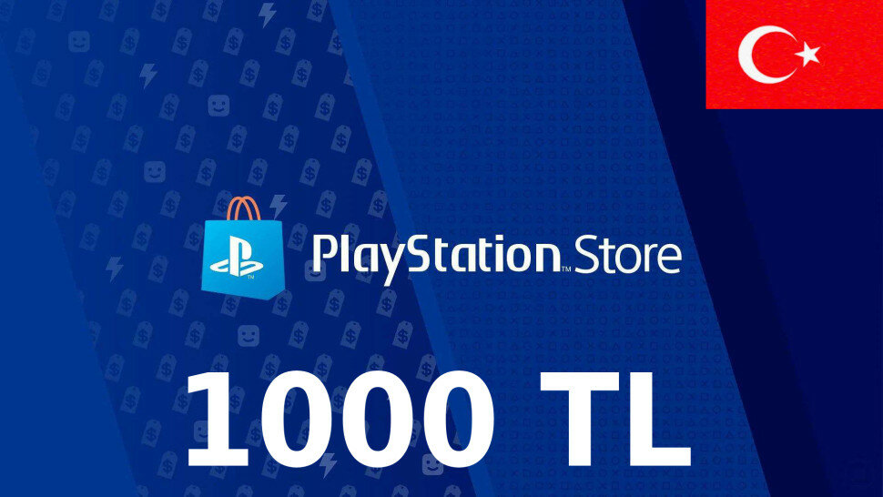 Карта пополнения счета PlayStation Store (PS Store) - 1000 TL (1000 турецких лир), электронный ключ