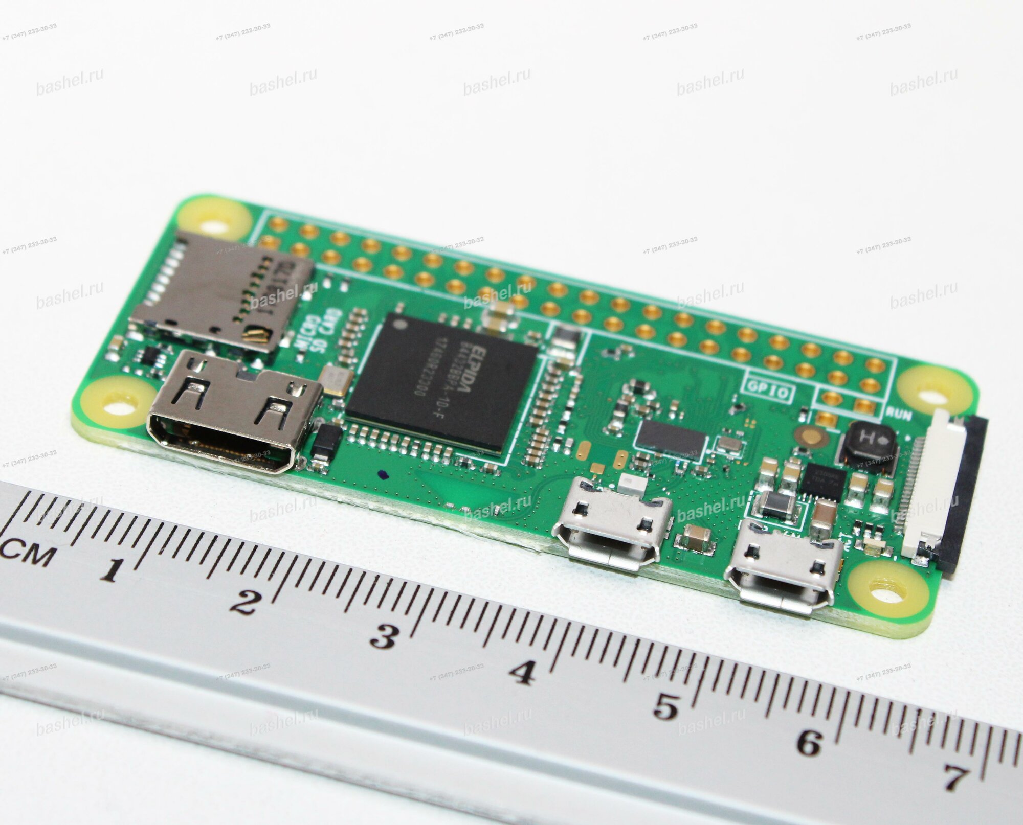 Raspberry Pi Zero W, Одноплатный компьютер, RASPBERRY PI, (ARM11 1GHz, 512MB LPDDR2, mini-HDMI, GPIO, BT, WIFI)