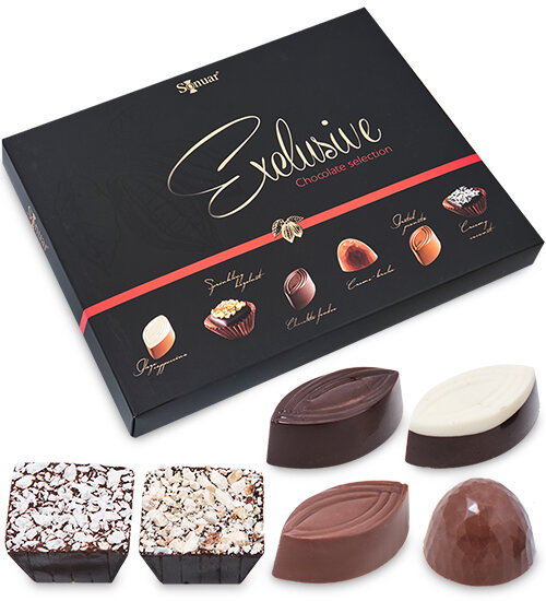 Шоколадные конфеты Эксклюзив Черный бол. коробка 220гр (Sonuar) SN-20/1 113-852854