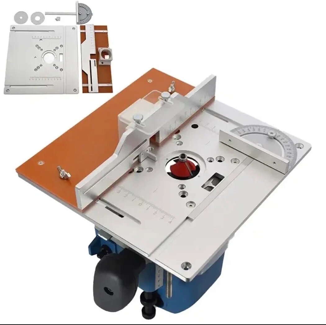 Пластина для фрезера Wnew, с шипорезом, анодированный алюминиевый сплав, 1,5 кг