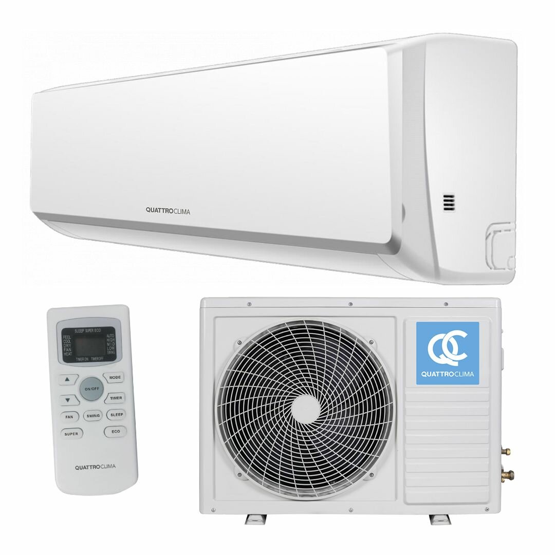 Настенный инверторный кондиционер (сплит система) QV-M18WAE/QN-M18WAE Quattroclima Monsone до 52 м2, белый, гарантия 3 года