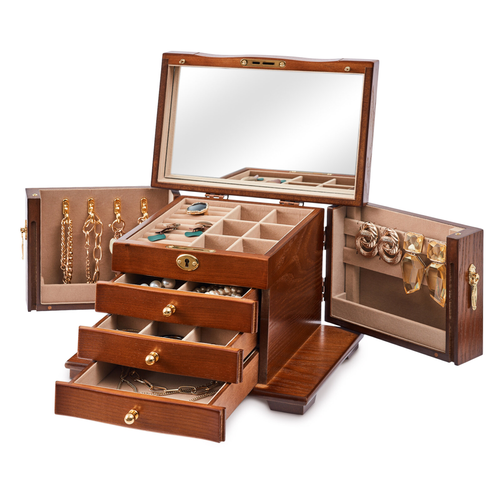 Шкатулка для украшений большая деревянная