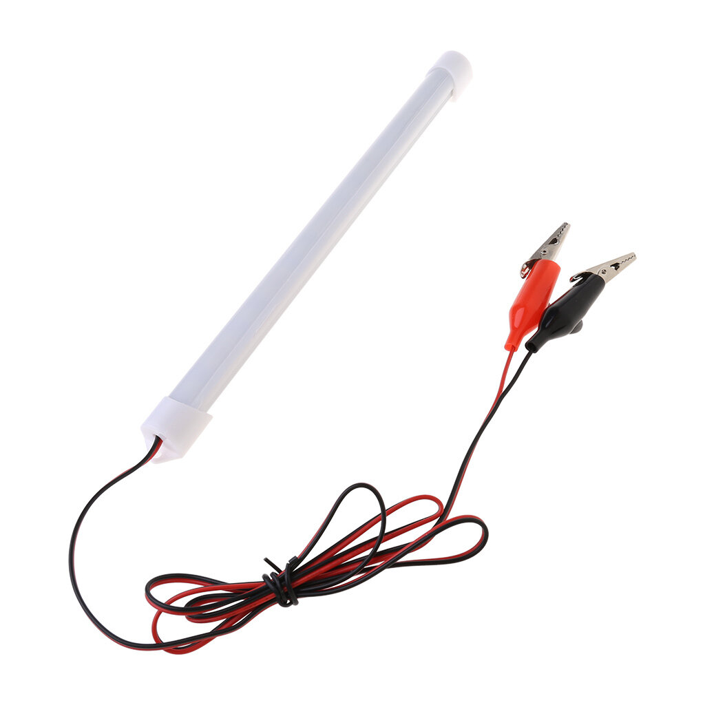 Аксессуары для светодиодных лент, (1шт) 12V-5630-Жесткая световая лента 12LED с зажимом "крокодил", алюминиевая пластина, молочно-белая крышка, 20 см-белый свет