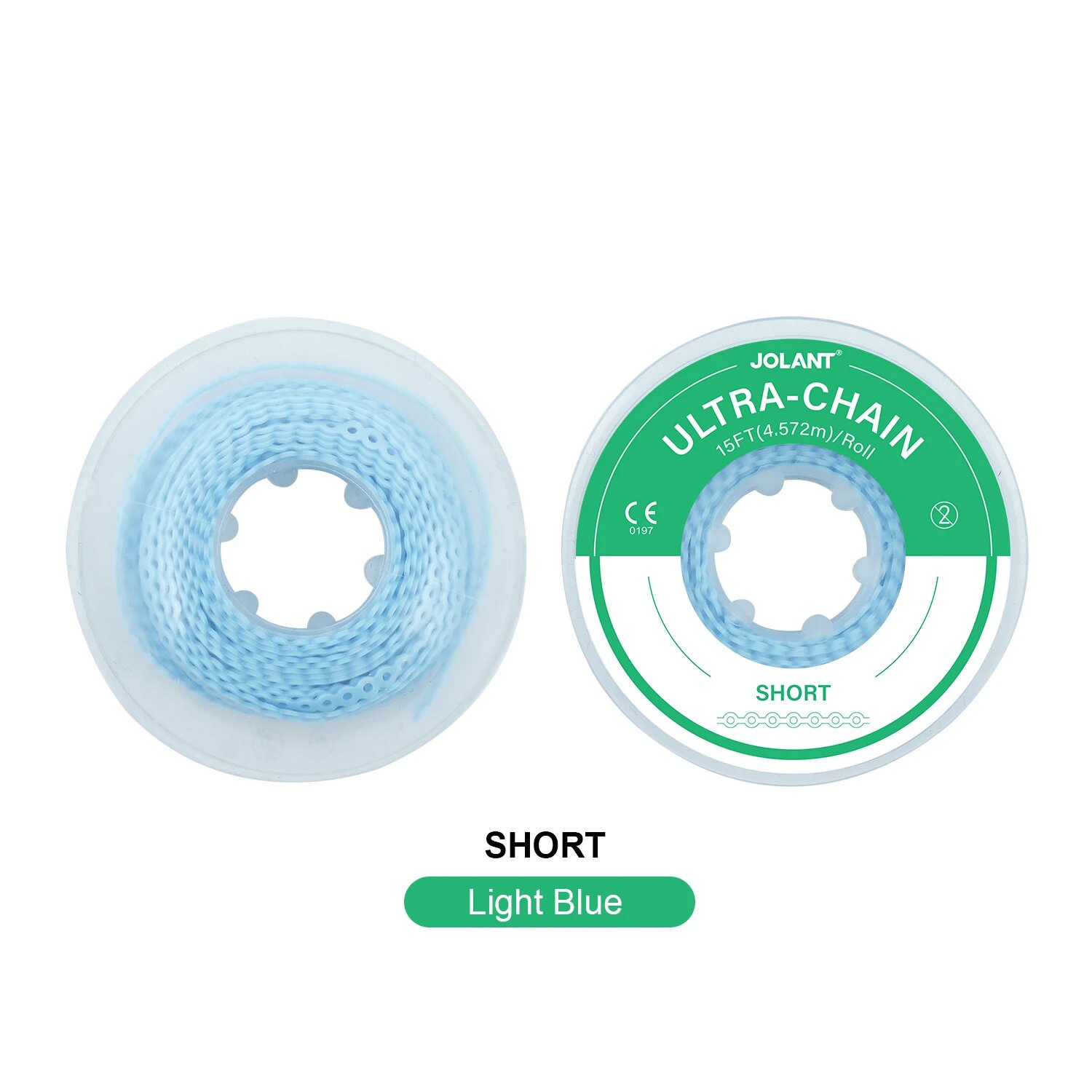 Ортодонтическая лента JOLANT Ultra-Chain, короткая, Light Blue, Short-No.44