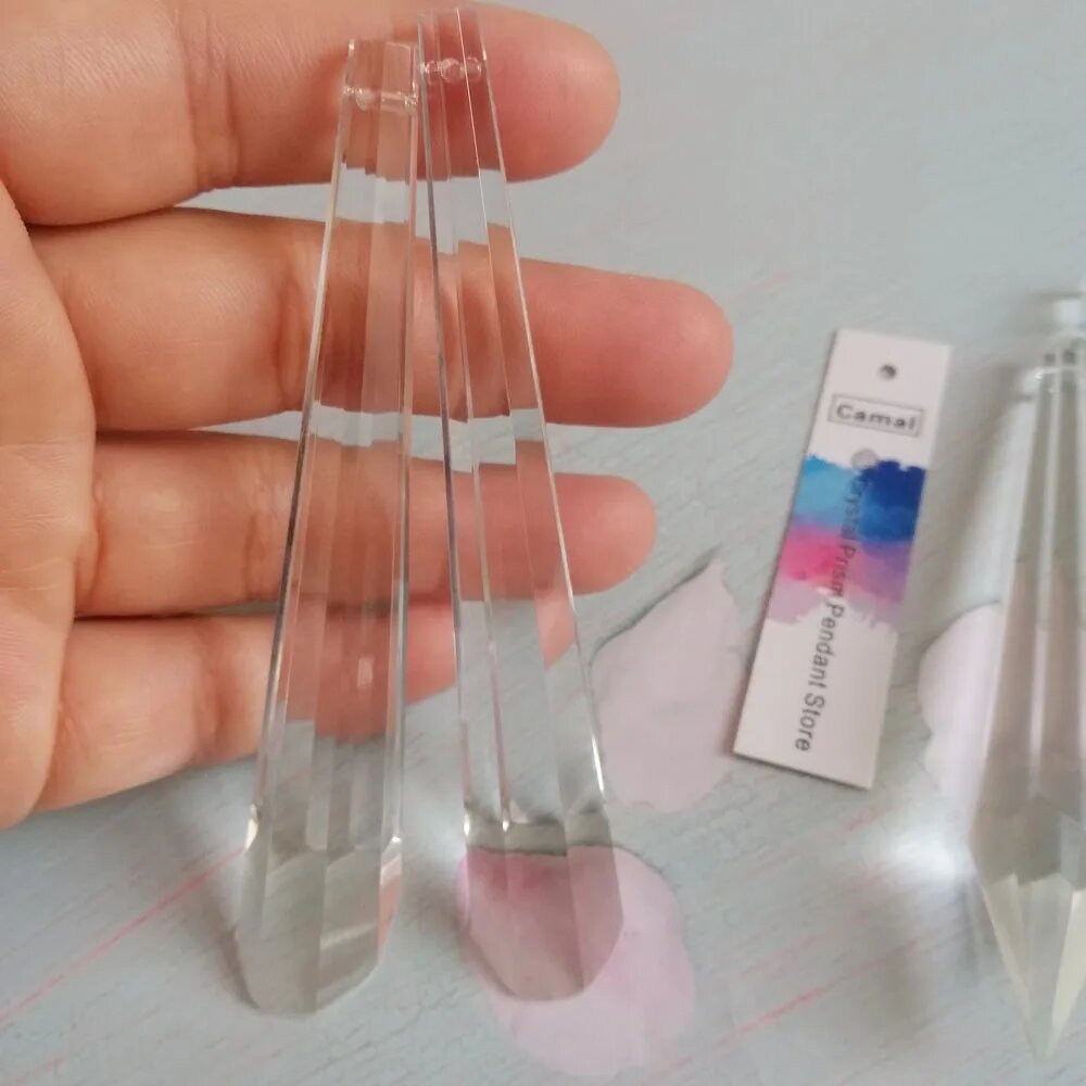 Camal 2 шт. 100 мм кронштейны/в форме сосульки чистый витраж с украшением в виде кристаллов призмы LED подвесная люстра светильник LED подвесная гирлянда из Запчасти Декор