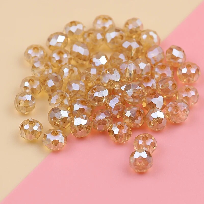 Хрустальные бусины YHBZRET 2/3/4/6/8 мм 4mm.100pcs, Gold Champagne