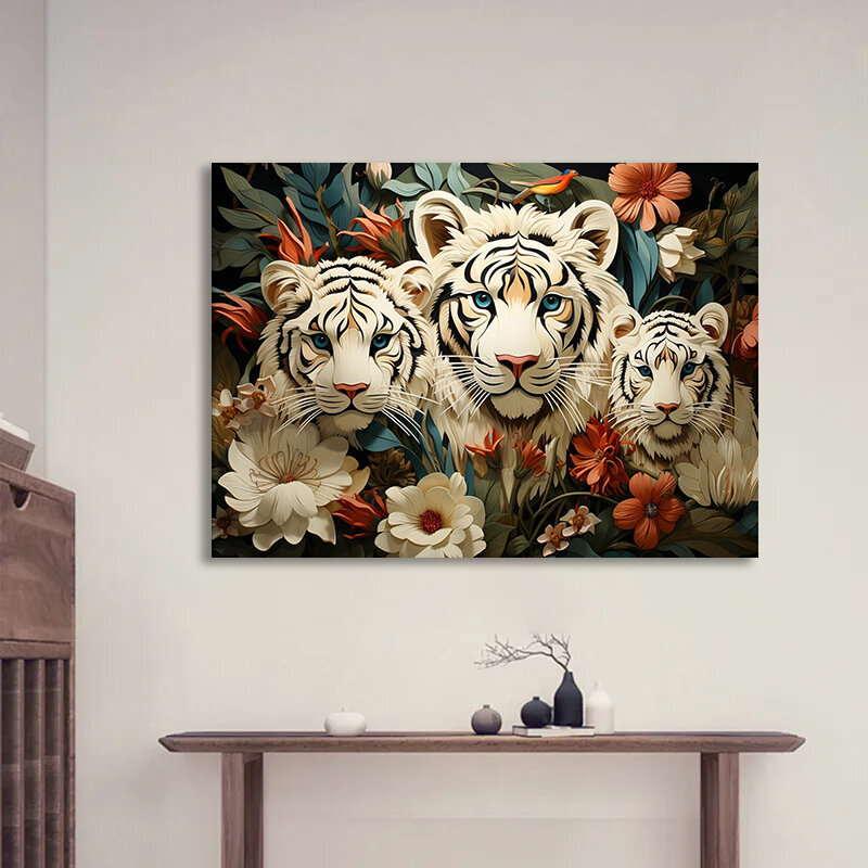 Тигр / Картина с животными, картина на холсте / на стену, 40х60 см.