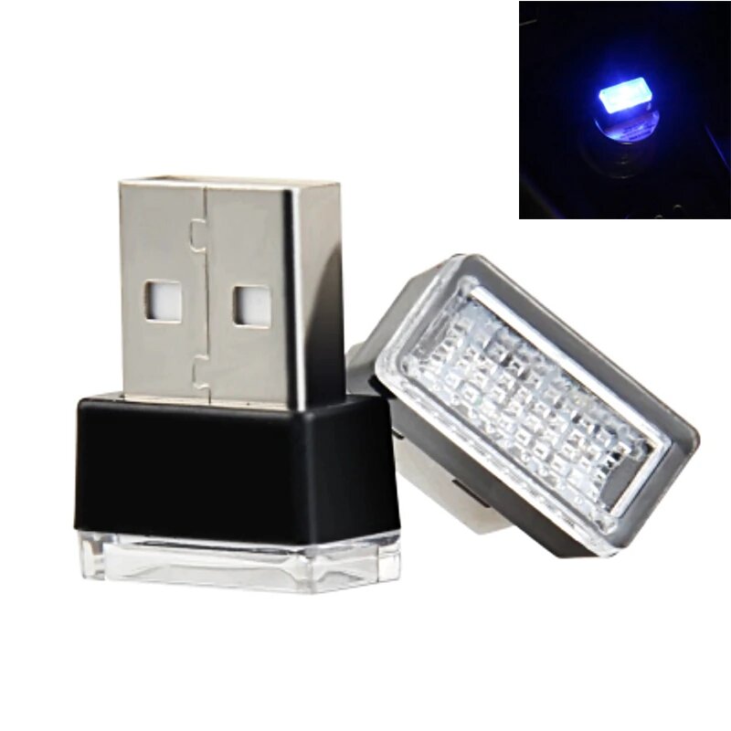 USB-фонарик Ice Blue, мини LED светильник для авто
