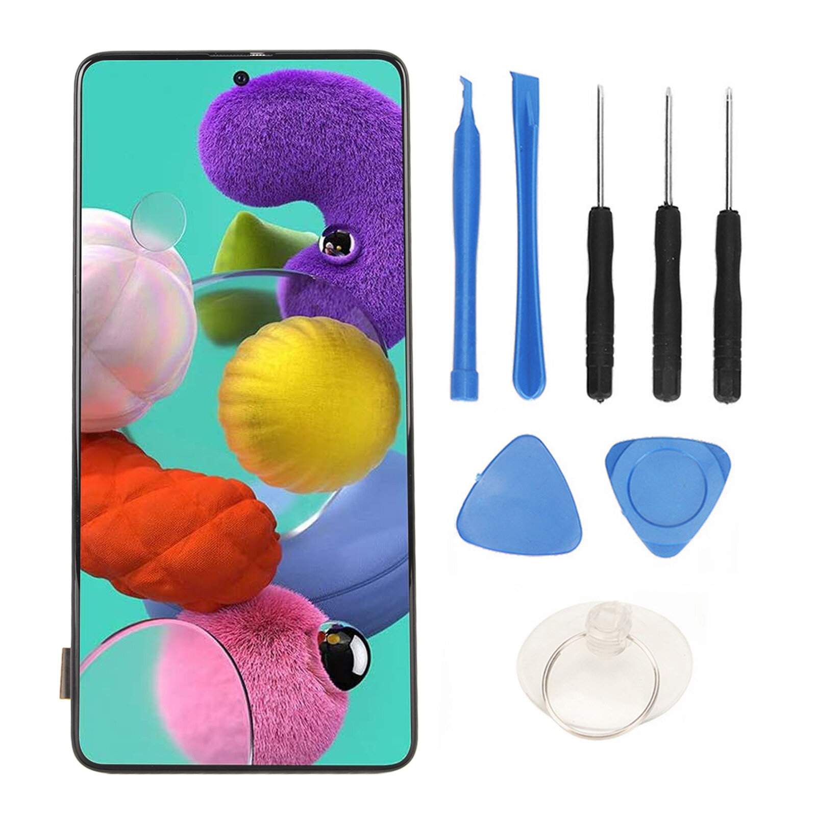 Дисплей в сборе для Galaxy A51 (SM-A515F/A515U), 6.5", с рамкой и инструментами для ремонта