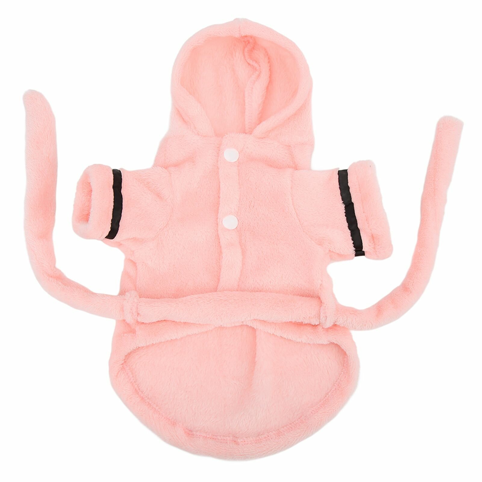 Плюшевый халат с капюшоном для маленьких собак и кошек, теплая впитывающая пижама с поясом для маленьких домашних животных