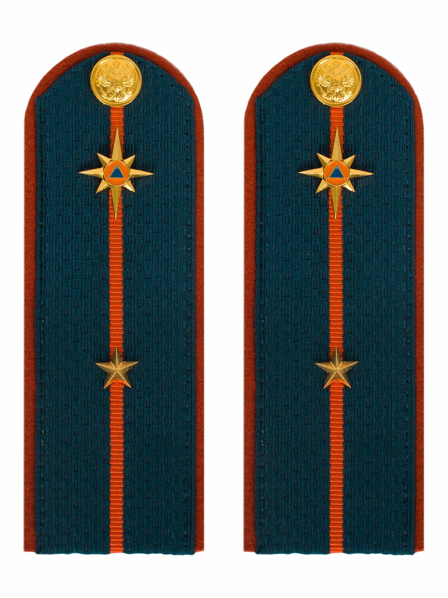 Погоны МЧС на куртку картон (в сборе) укомплектованные с фурнитурой звание мл. лейтенант