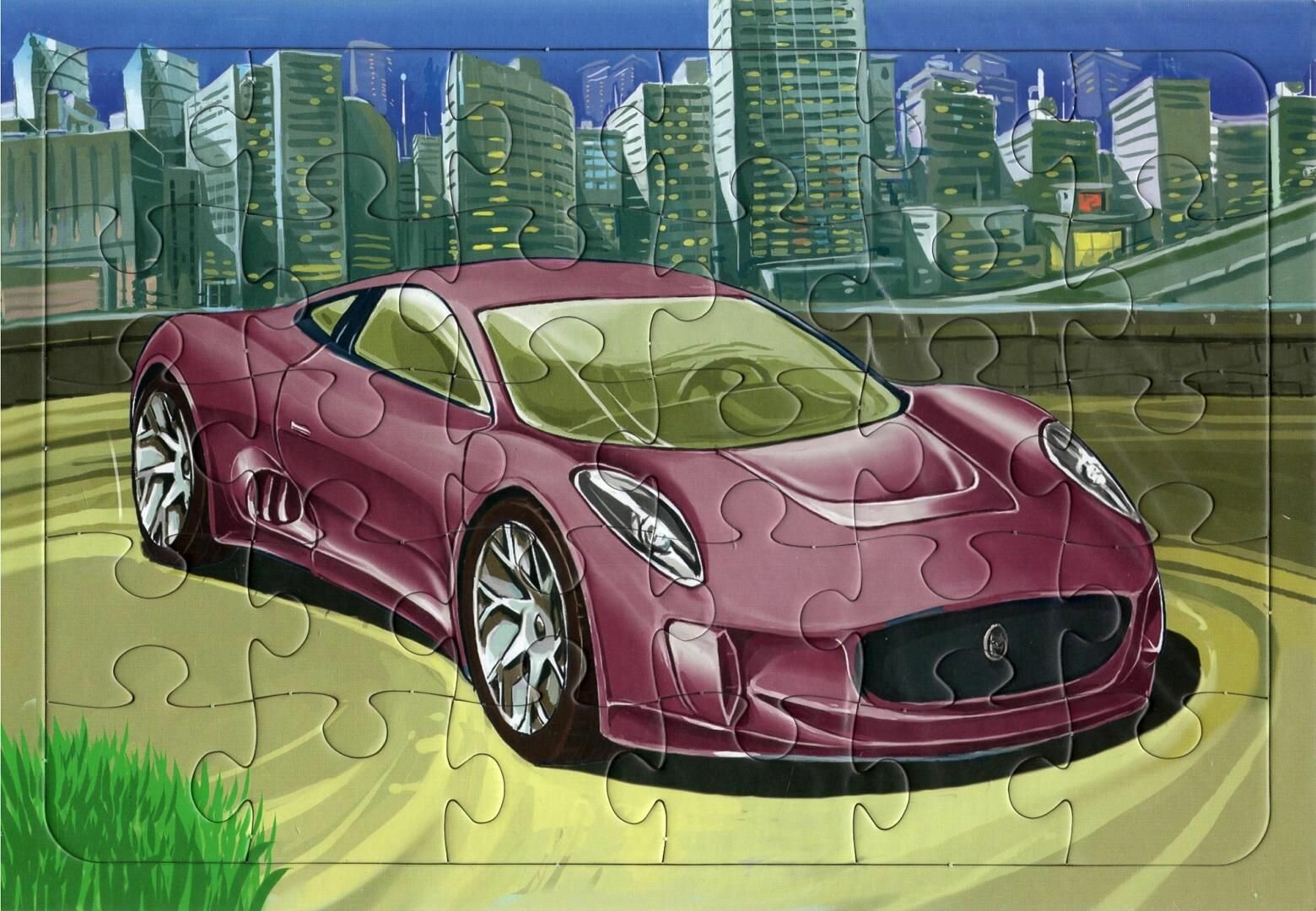 Пазл Аделаида "Легковой автомобиль Ягуар", 24 элемента