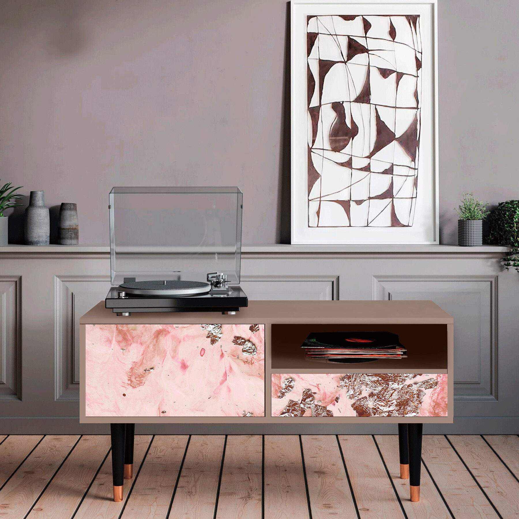 ТВ-Тумба - STORYZ - T3 Cotton Candy, Размер - 115 x 59 x 48 см, Цвет корпуса - , Бежевый