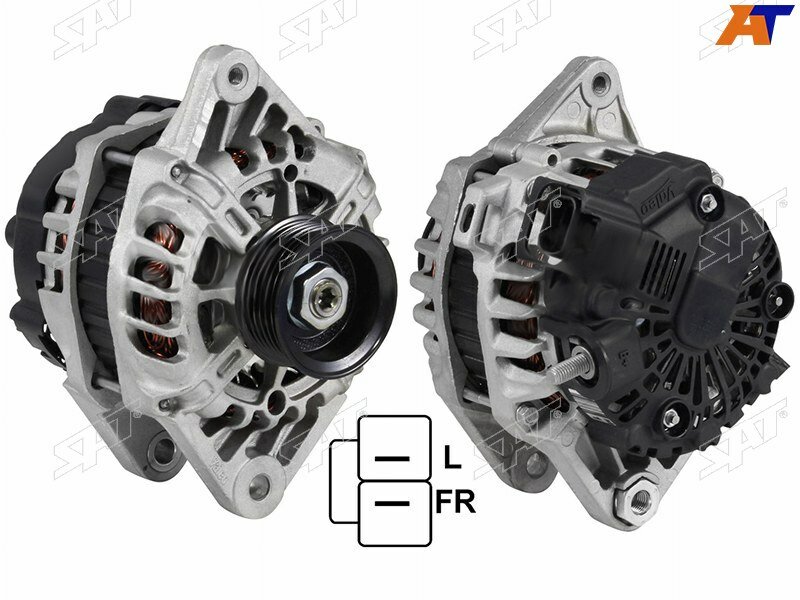 . SAT Генератор для HYUNDAI SOLARIS, i20, i30, ix20, KIA CERATO, SOUL, RIO 1.6 11- G4FC 12V 90A