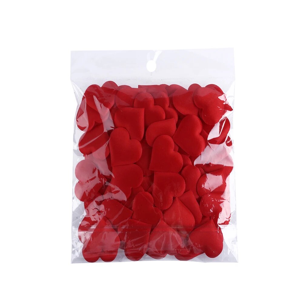 Конфетти губка сердце 100 шт. Красный, 2cm Red