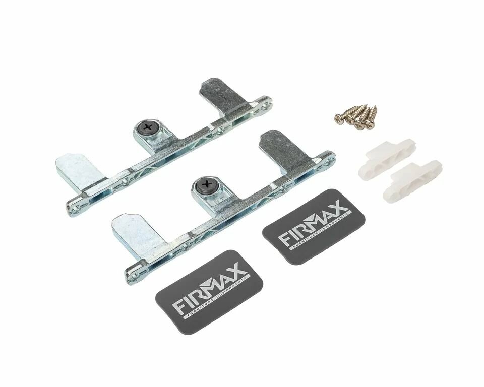 Комплект креплений Firmax высота 249 мм (Держатели фасада, заглушки) для ящика Slimline, антрацит