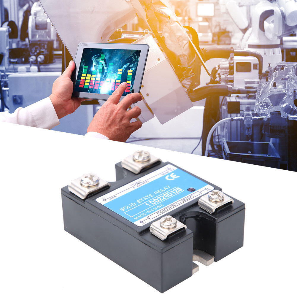 Твердотельное реле постоянного тока Вход твердотельного реле постоянного тока 3–32 В постоянного тока Нагрузка 5–220 В постоянного тока Реле управления (120 А)