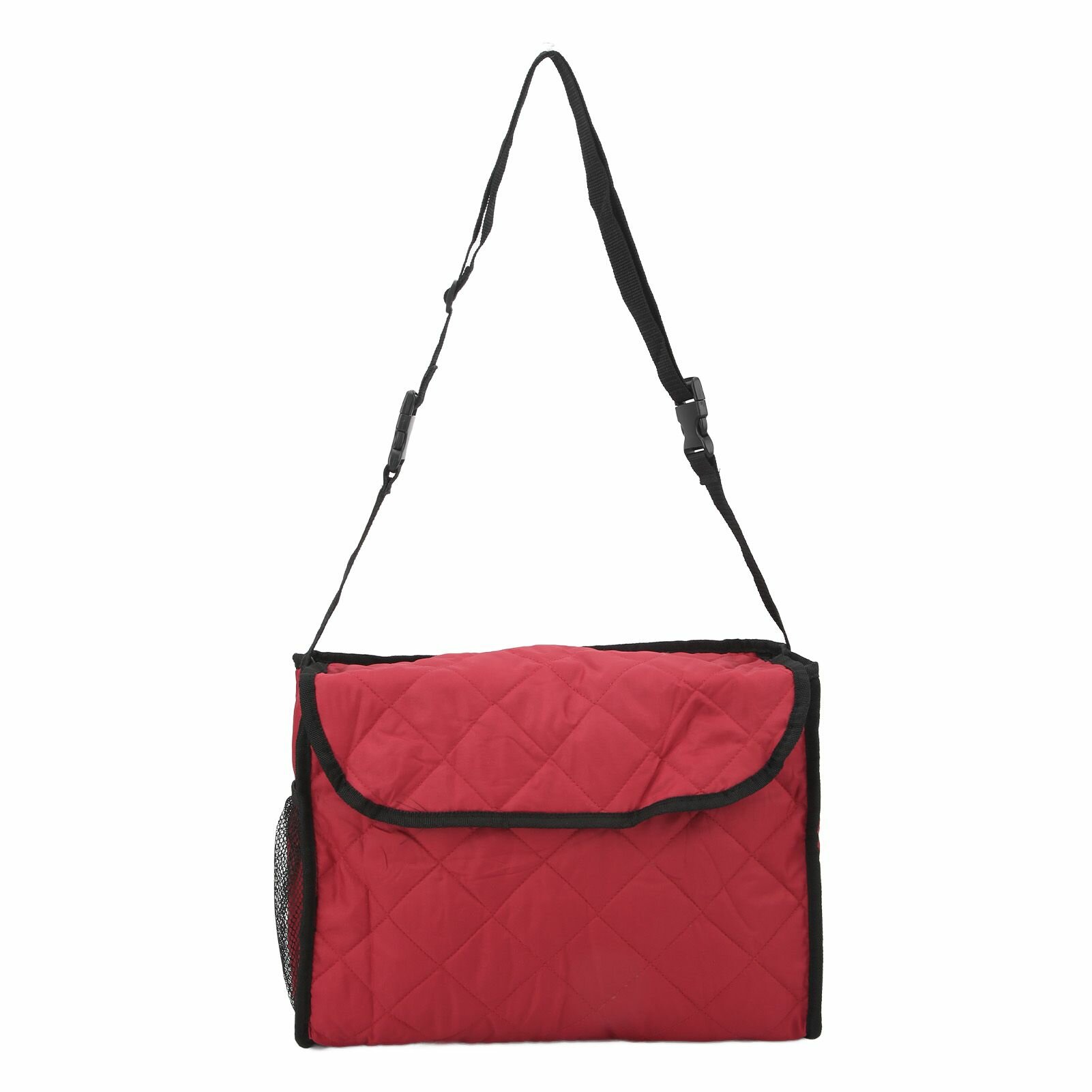 Сумка для хранения на коляске из хлопка с квилтовым орнаментом, домашние аксессуары для ходунок, на скутер, тележку. Вино-красный