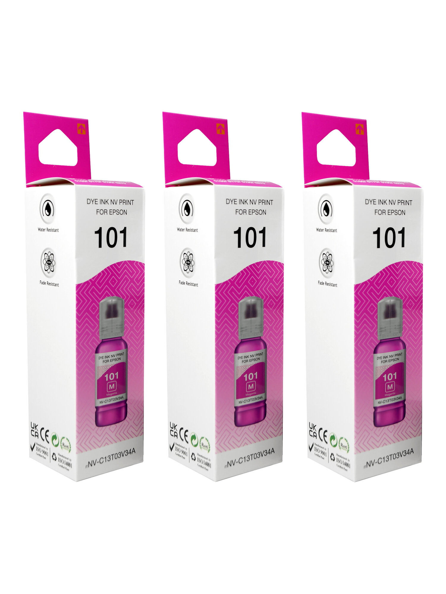 Комплект 3 шт. Чернила NV Print 101 для Epson L4150  (70 мл) Magenta