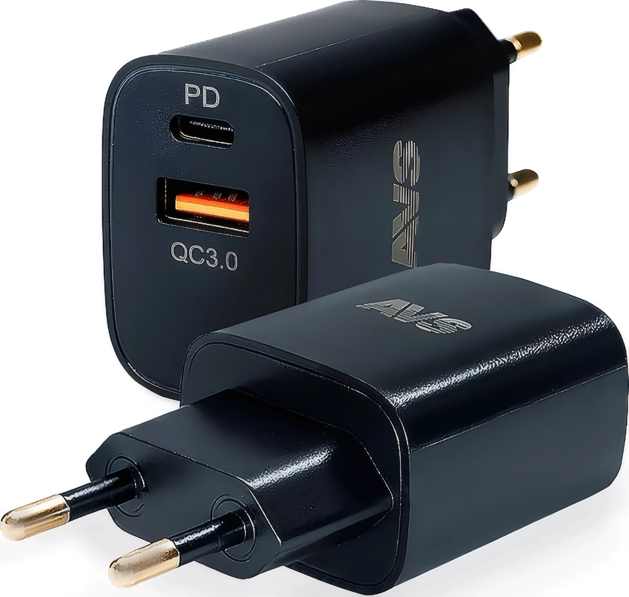 Сетевое зарядное устройство AVS 2 порта UT-723 (USB QC 3.0+PD Type C)