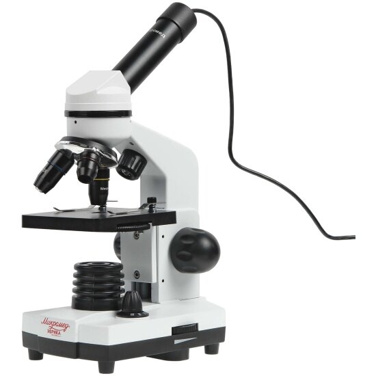 Микроскоп Микромед школьный Эврика 40х-1600х (вар. 2) с видеоокуляром