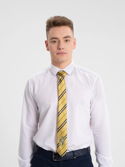 Карнавальный галстук "Гарри Поттер" Пуффендуй полиэстер, унисекс