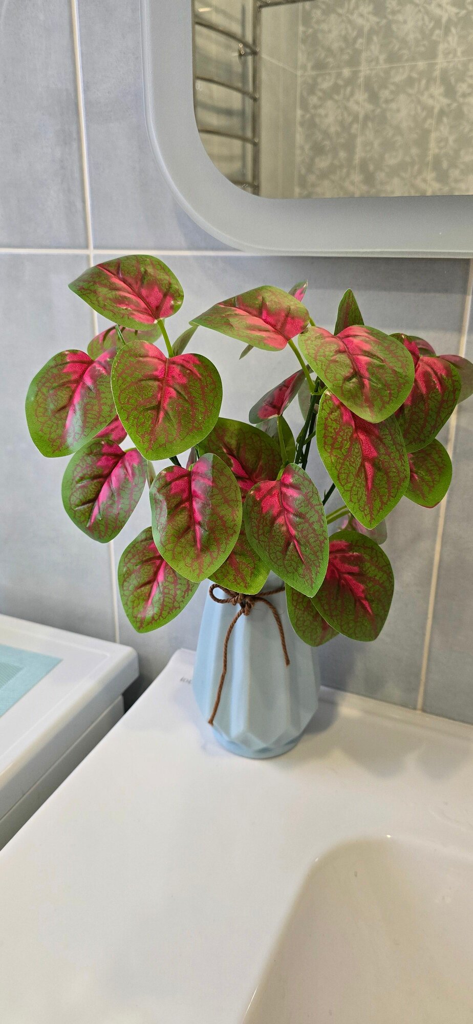 Искусственное растение Holodilova, высота 40см, лиственные, искусственный латекс, зеленое