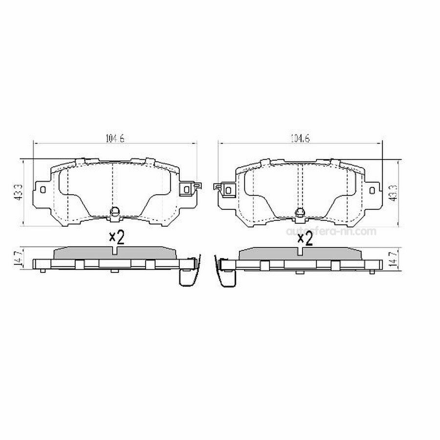 FREMAX FBP1878 колодки дисковые задние!\ Mazda CX-5 2.0/2.0D 11>