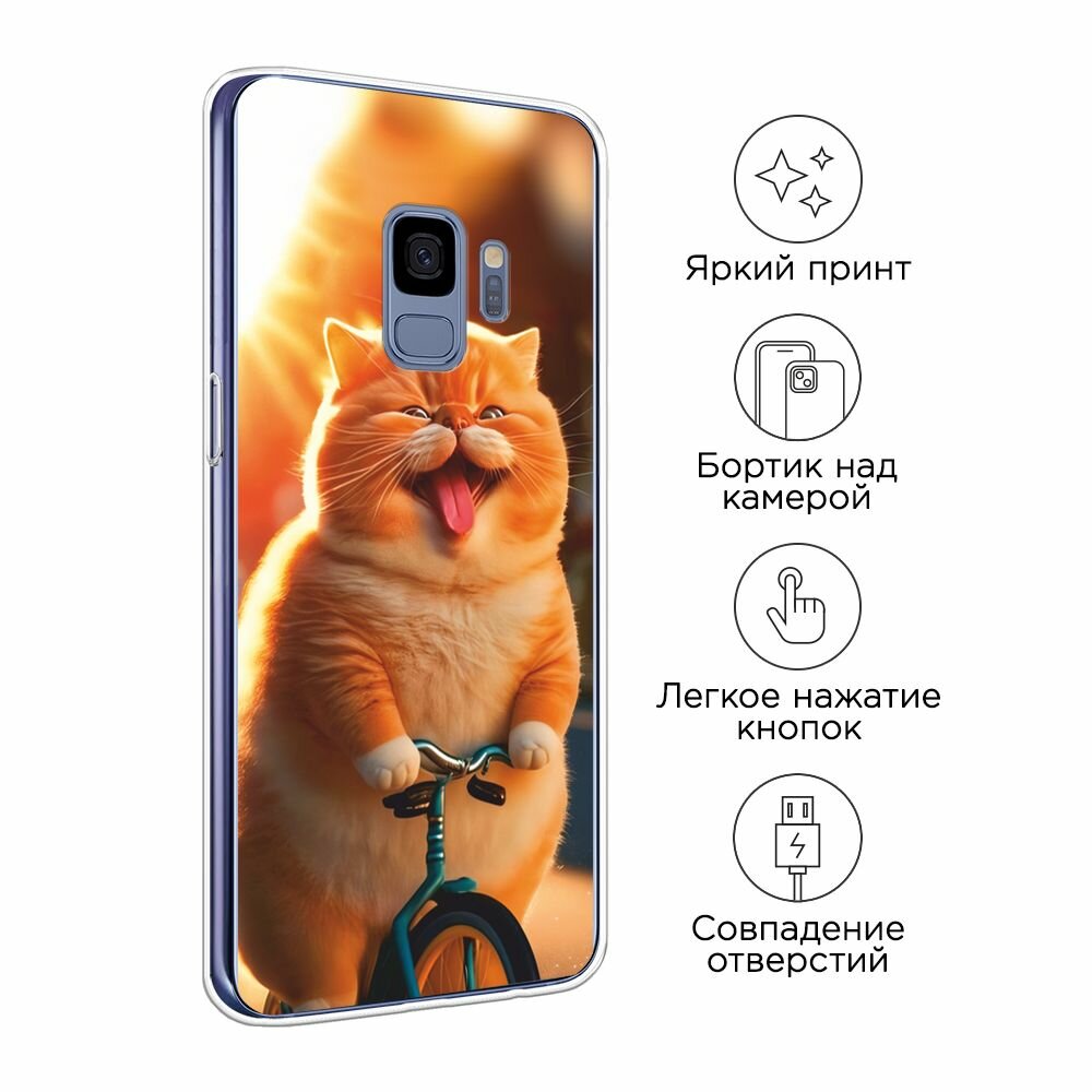 Чехол на Samsung Galaxy S9 / Самсунг Галакси С9 с принтом "Кот на велике" — фото 1