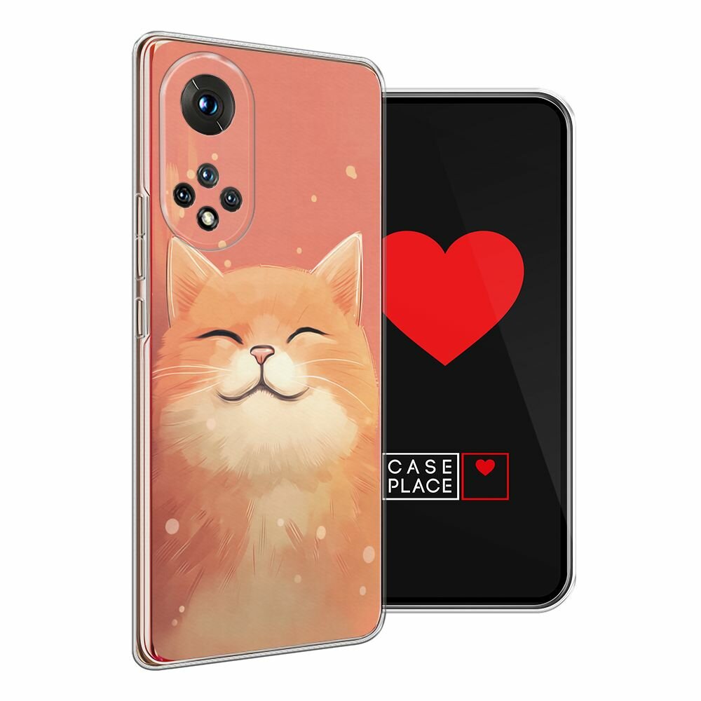 Чехол на Honor 50/Huawei Nova 9 / Хонор 50/Хуавей Нова 9 с принтом "Довольный рыжий котик" — фото 1