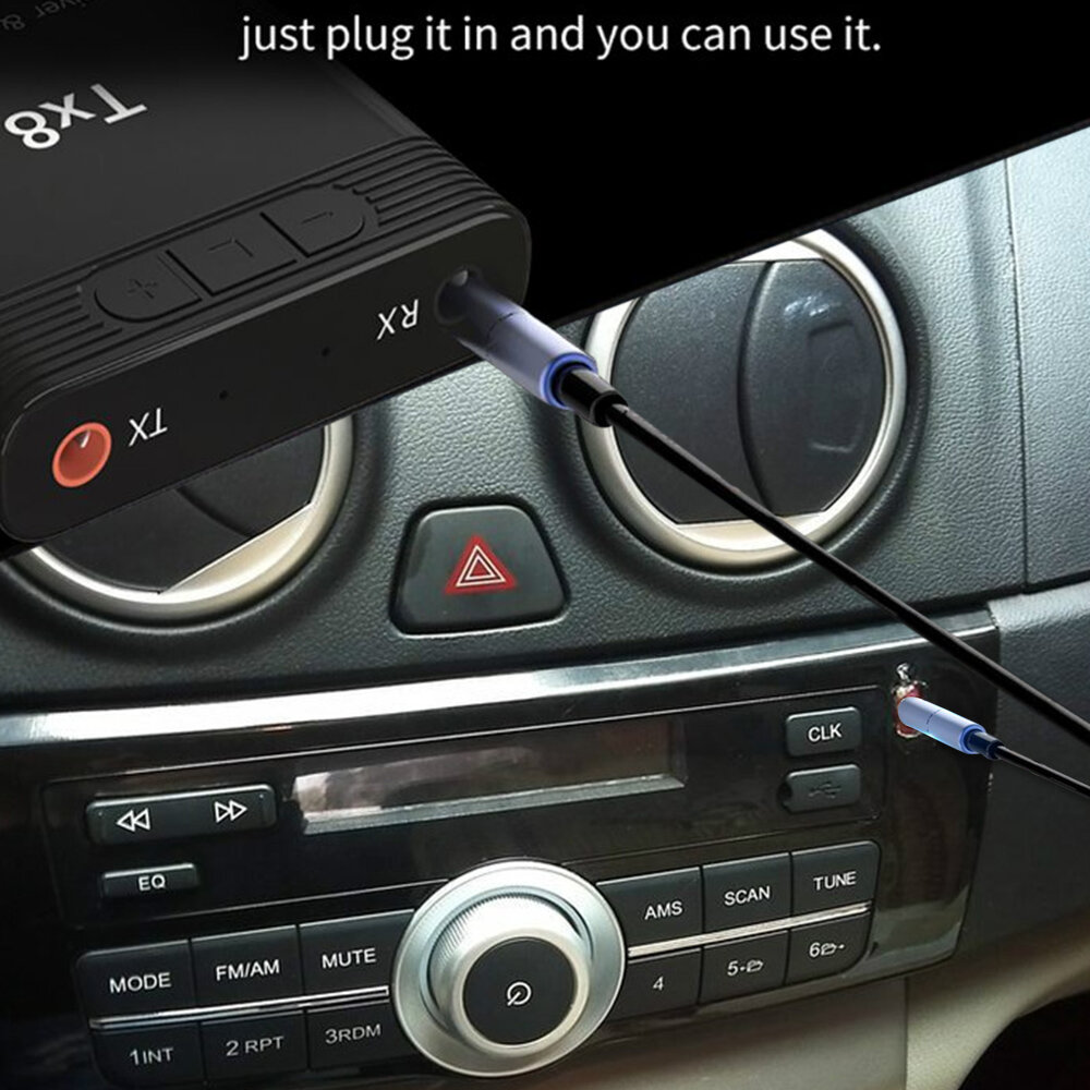 Адаптер Tx8 2-в-1 Bluetooth 5.0 (передатчик/приемник)