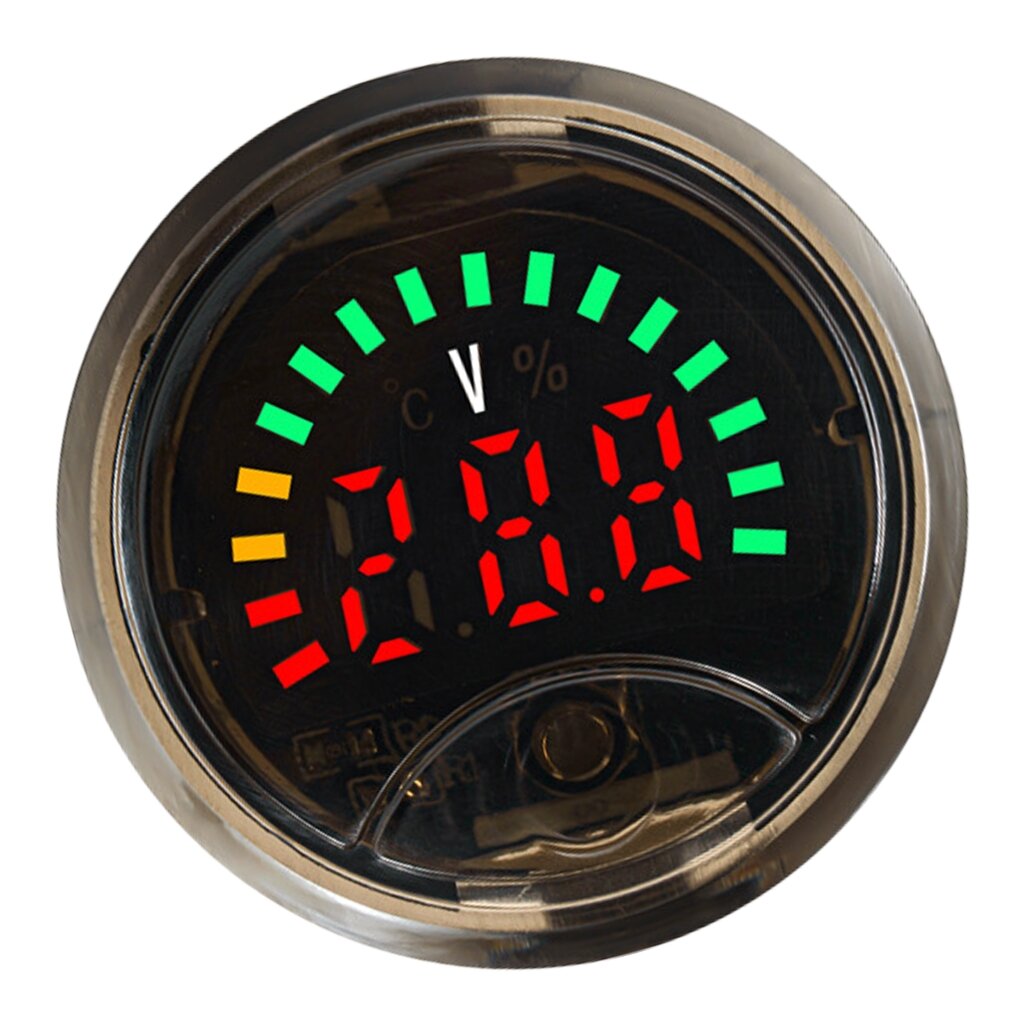 Круглый цифровой вольтметр амперметр светодиодный дисплей круговой измеритель напряжения и заряда для точного контроля напряжения и батареи