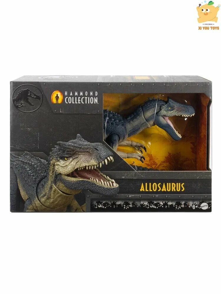 Интерактивная Игрушка Mattel Jurassic World Hammond Collection Allosaurus / Статуя Динозавра Аллозавра Из Мира Юрского Периода Для Детей От 8 Лет