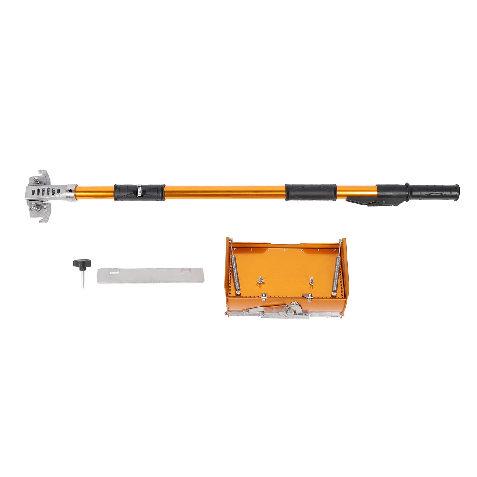 10-дюймовый плоский монтажный ящик для гипсокартона с телескопической ручкой 38,6-70,9, алюминиевый шпатель для гипсокартонных стен.