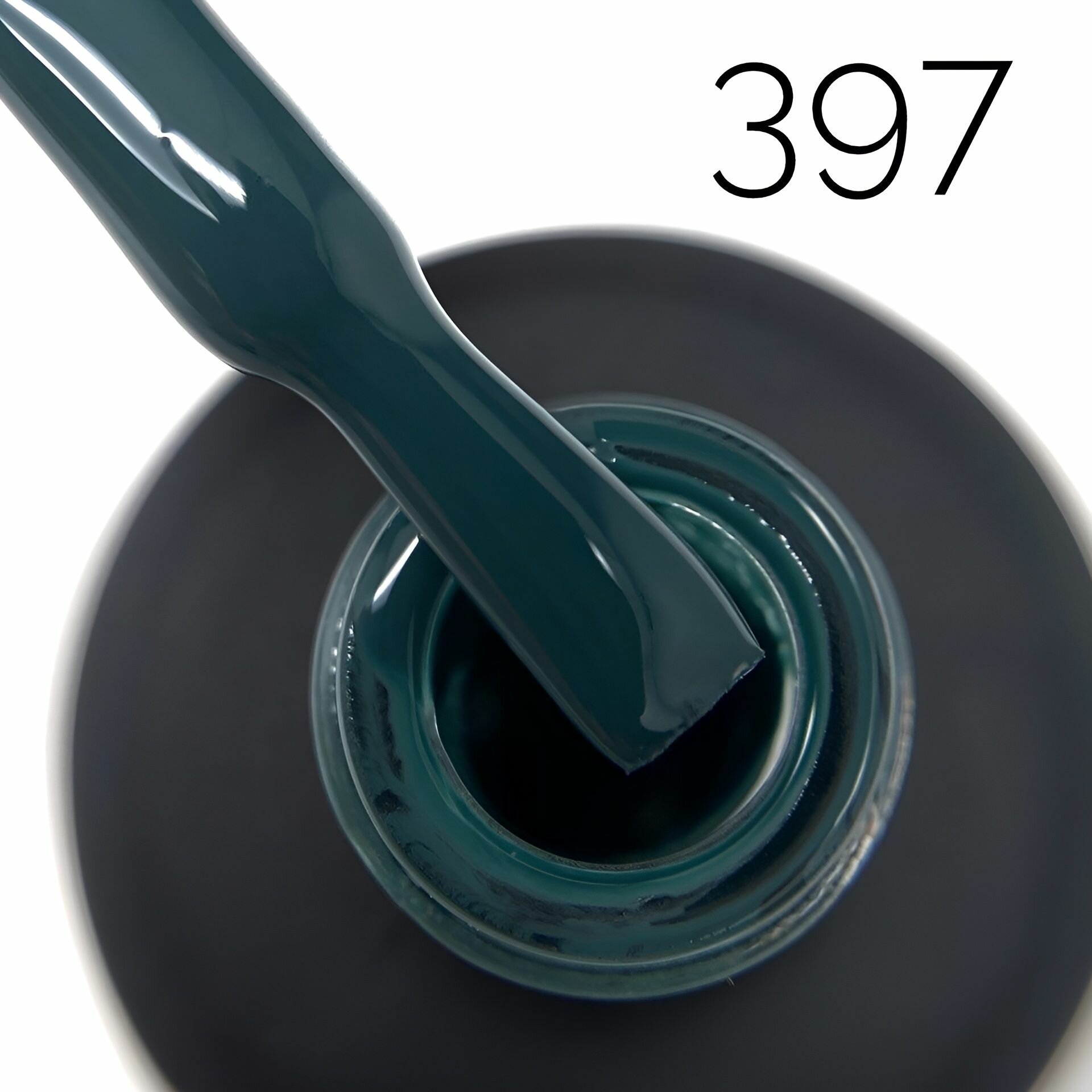 Sova De Luxe Гель-лак сине-зелёный, оттенок 397, глянцевый, 15мл.