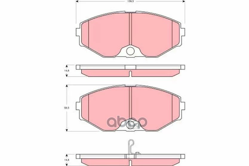 Колодки тормозные NISSAN Maxima CA33 (00-) передние (4шт.) TRW TRW арт. GDB3273
