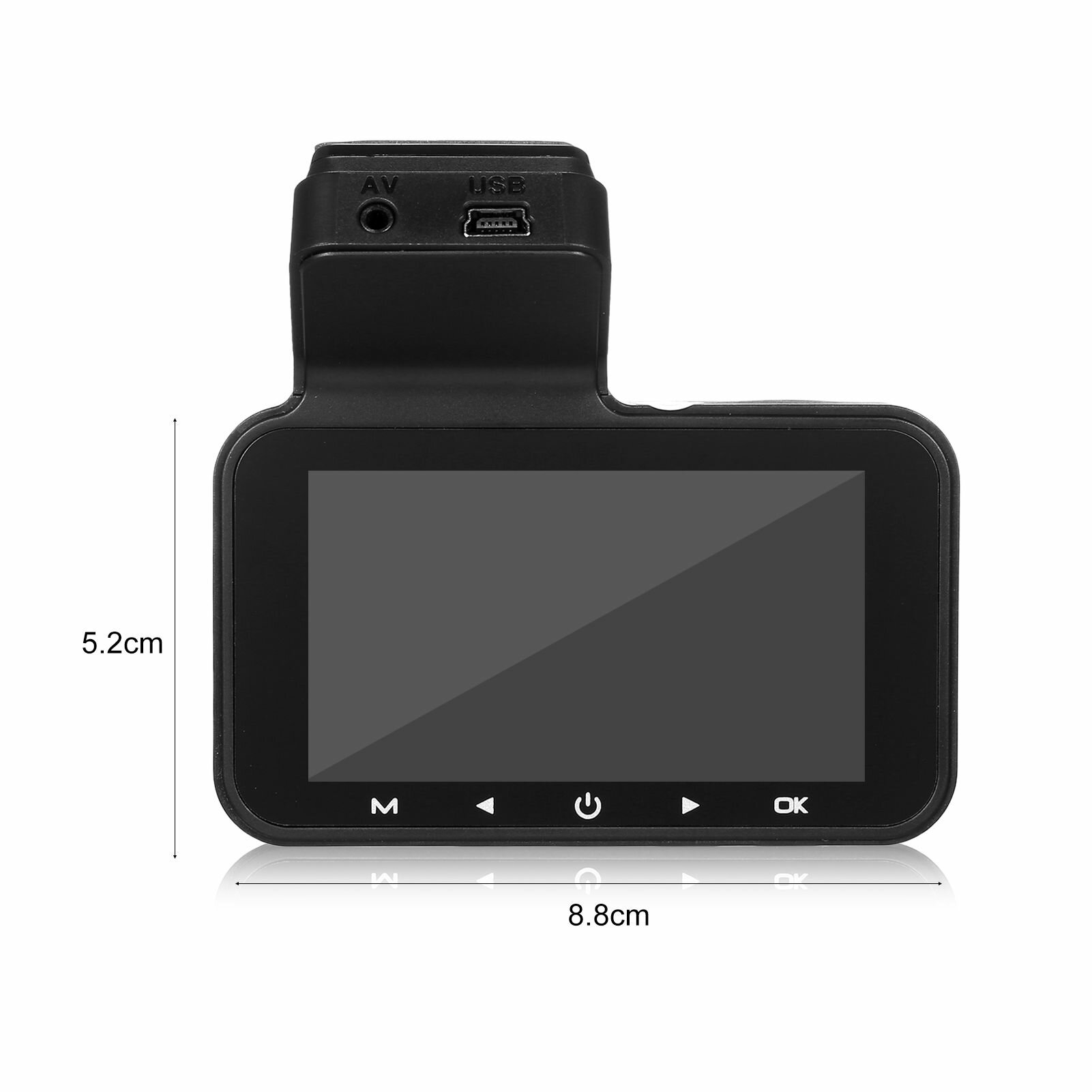 HD видеорегистратор с двойной камерой, 3дюймовый дисплей, WiFi, GPS, Gсенсор, запись аварий, черный