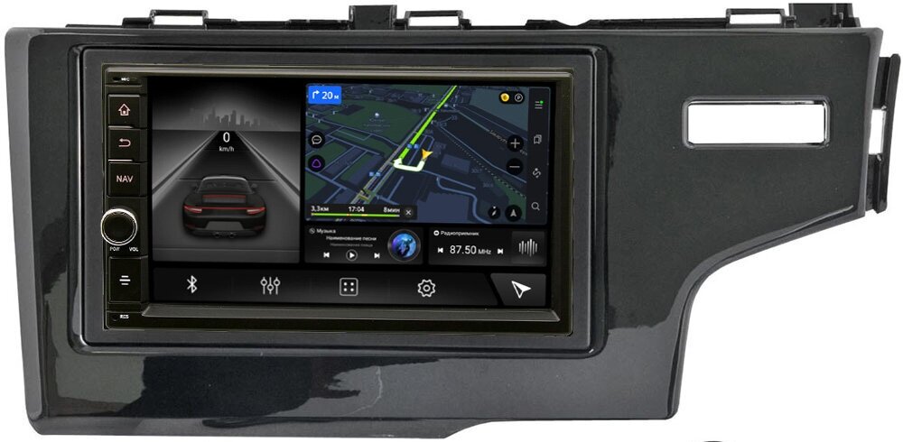 Штатная магнитола Honda Fit 3 2013-2020 (глянцевая, правый руль без SRS) Canbox M-Line 5601-RP-11-508-265 Android 10 (4G-SIM, 2/32, DSP, IPS) С крутил