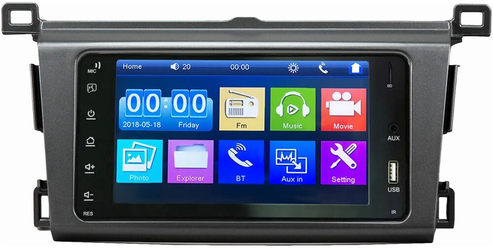 Магнитола в штатное место 2 din Toyota RAV4 4 (XA40) 2012-2019 Canbox 2784-RP-TYRV4X-06 MP5