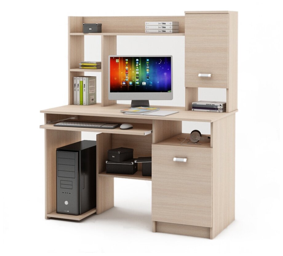 Стол компьютерный, стол письменный Имидж (Арсенал) 12 Дуб молочный