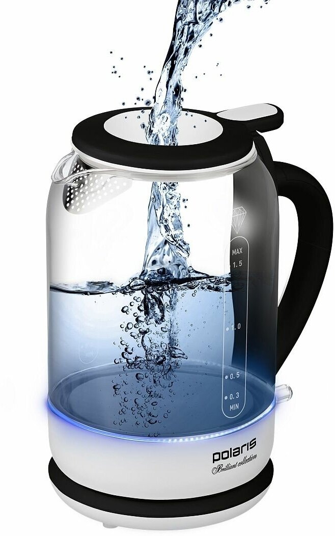 Чайник POLARIS PWK-1753CGL белый/черный