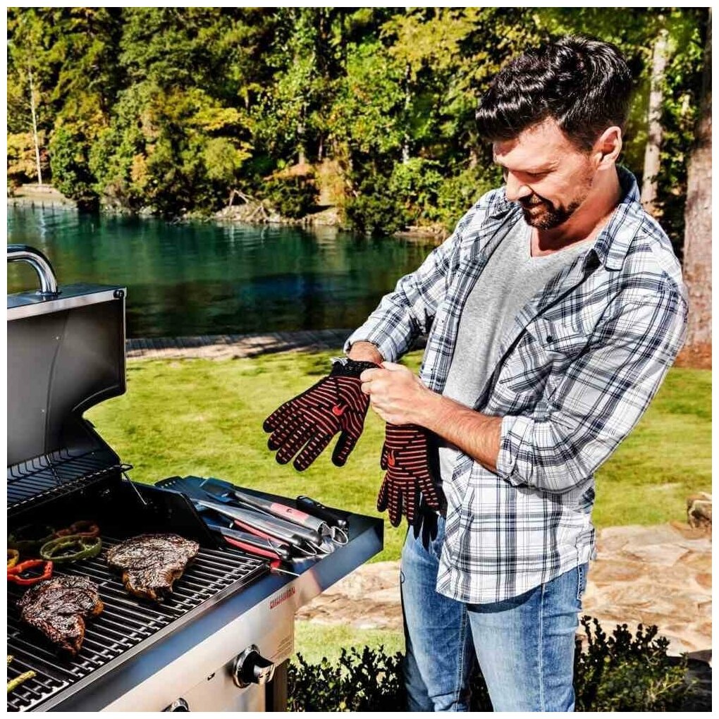Перчатка жаропрочная для газового или угольного гриля