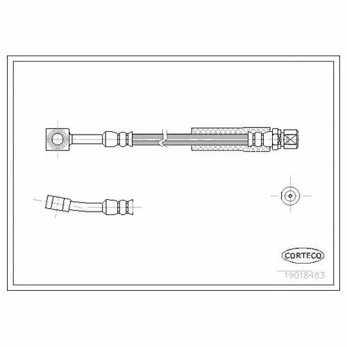Шланг тормозной Corteco 19018483 для Opel Combo, Corsa, Tigra