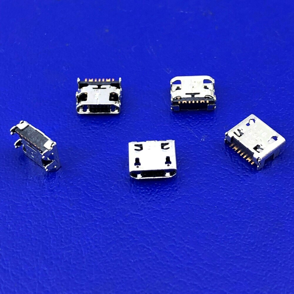 Лот 5 штук Гнездо Разъем системный Micro USB MC-030 7pin DIP для Samsung