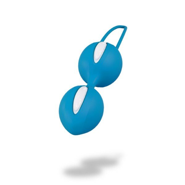 Вагинальные шарики Fun Factory "Smartballs Duo", силикон, ярко-голубые