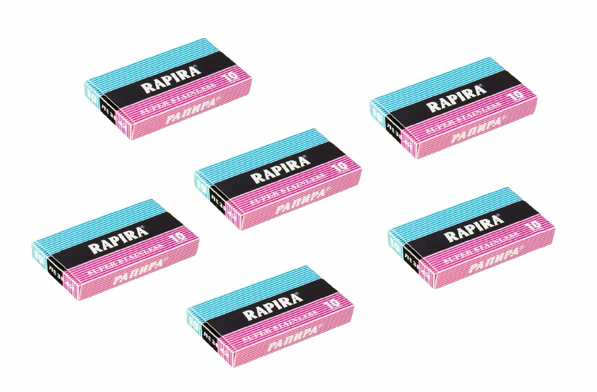 Rapira Лезвия двухсторонние "Classic", 10 шт, 6 упаковок