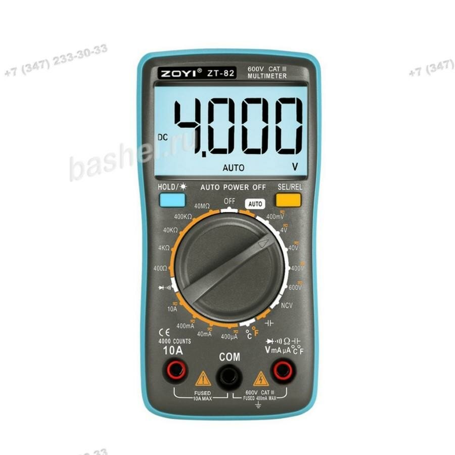 ZT-82, 4000 отсчетов, Мультиметр цифровой, S-LINE