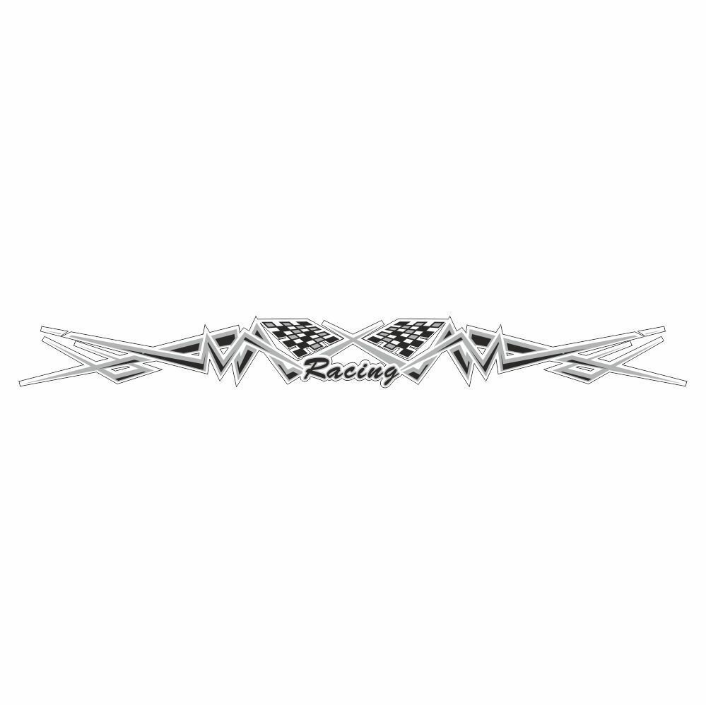 Наклейка "Тату"(Racing), серая, 1000х110мм, Арт рэйсинг