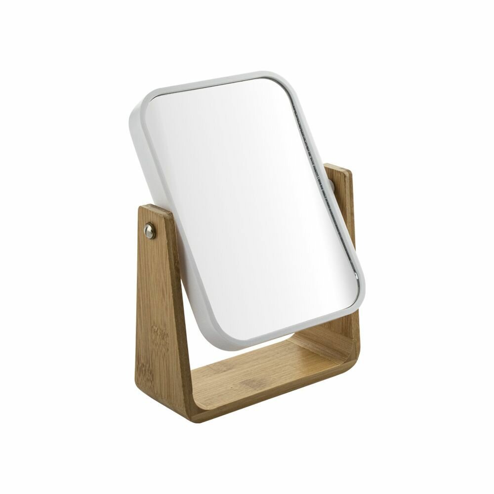 Зеркало косметическое настольное для макияжа . Двухстороннее с увеличением .